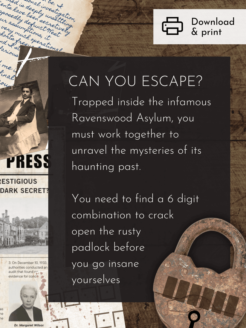 Escape Room: Ravenswood Asylum – A Twist Of Date