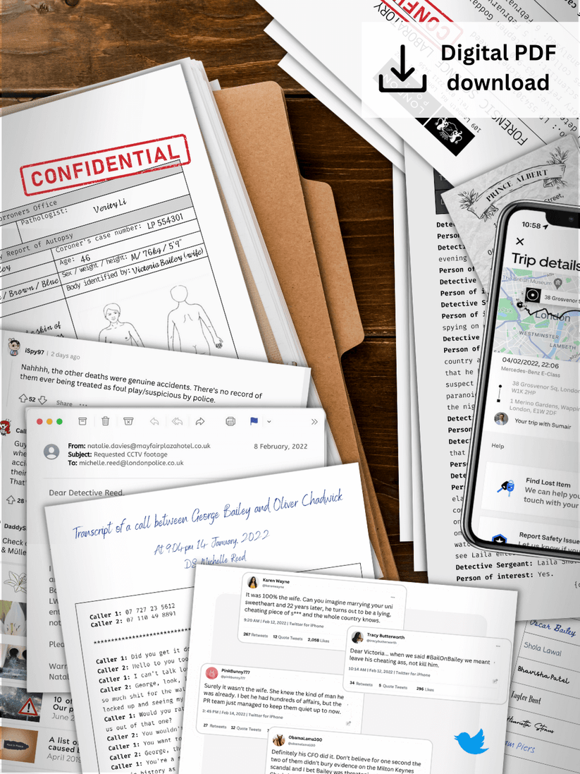 'Cold Case File' Date Night Game – A Twist Of Date