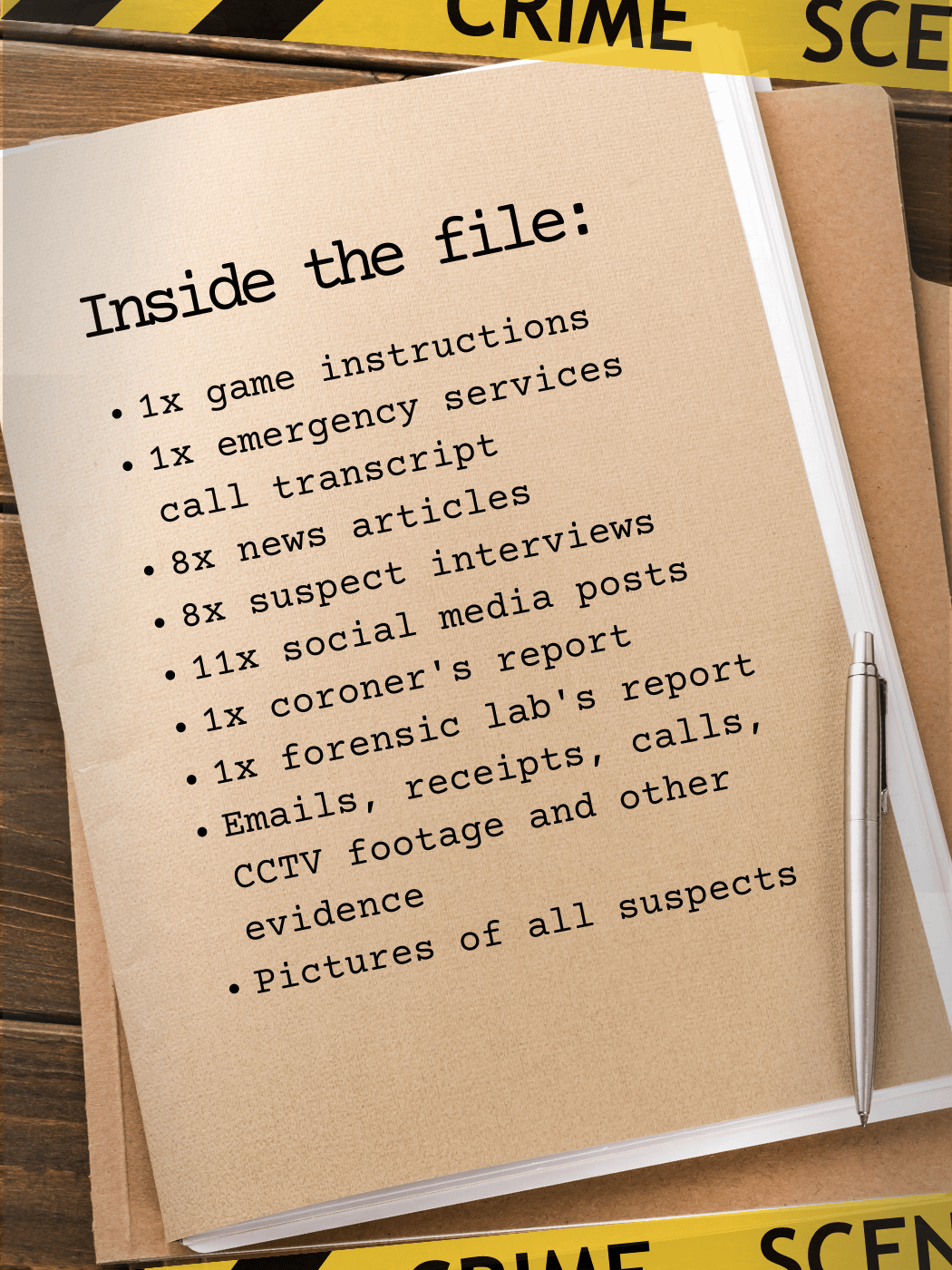 'Cold Case File' Date Night Game – A Twist Of Date