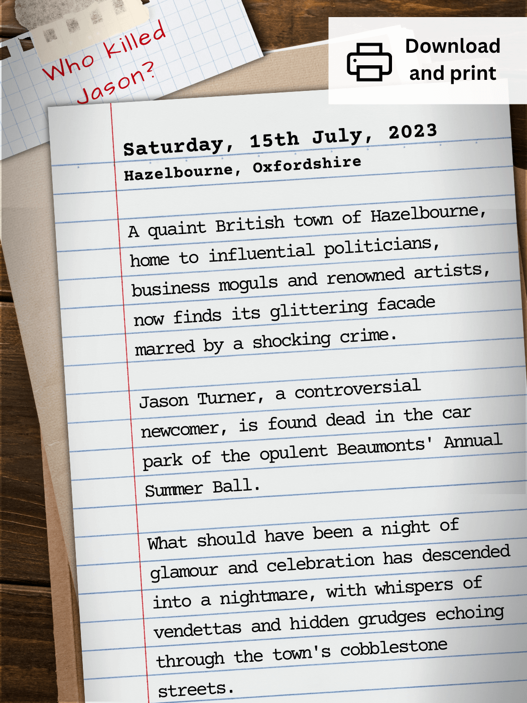 Cold Case File: Jason Turner – A Twist Of Date