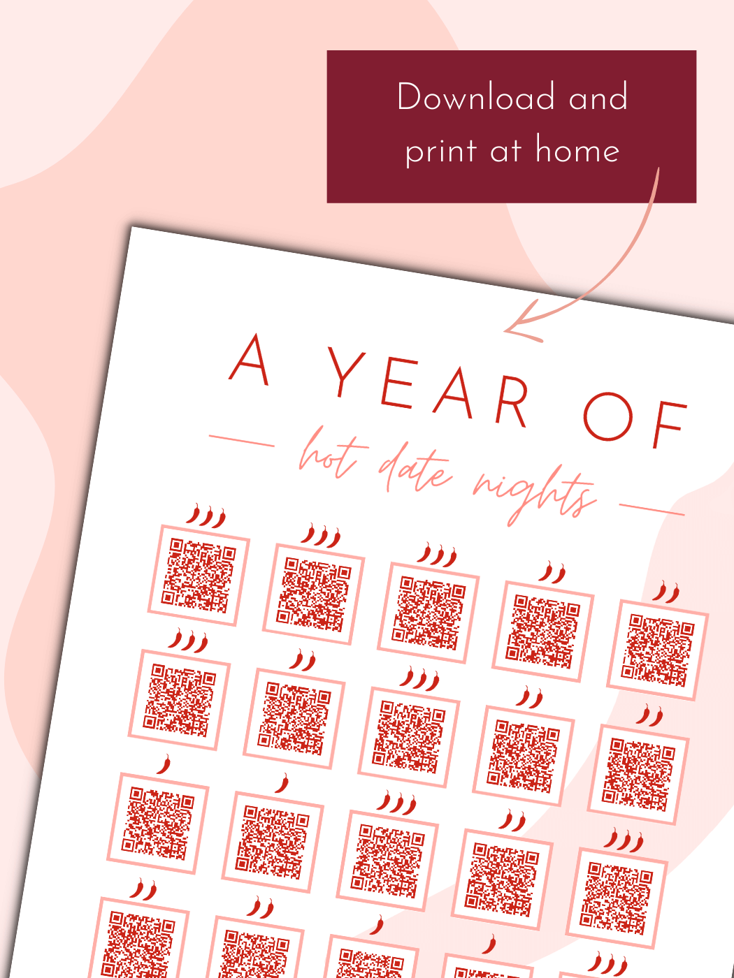 'A Year Of Hot Date Nights' Calendar For Couples – A Twist Of Date