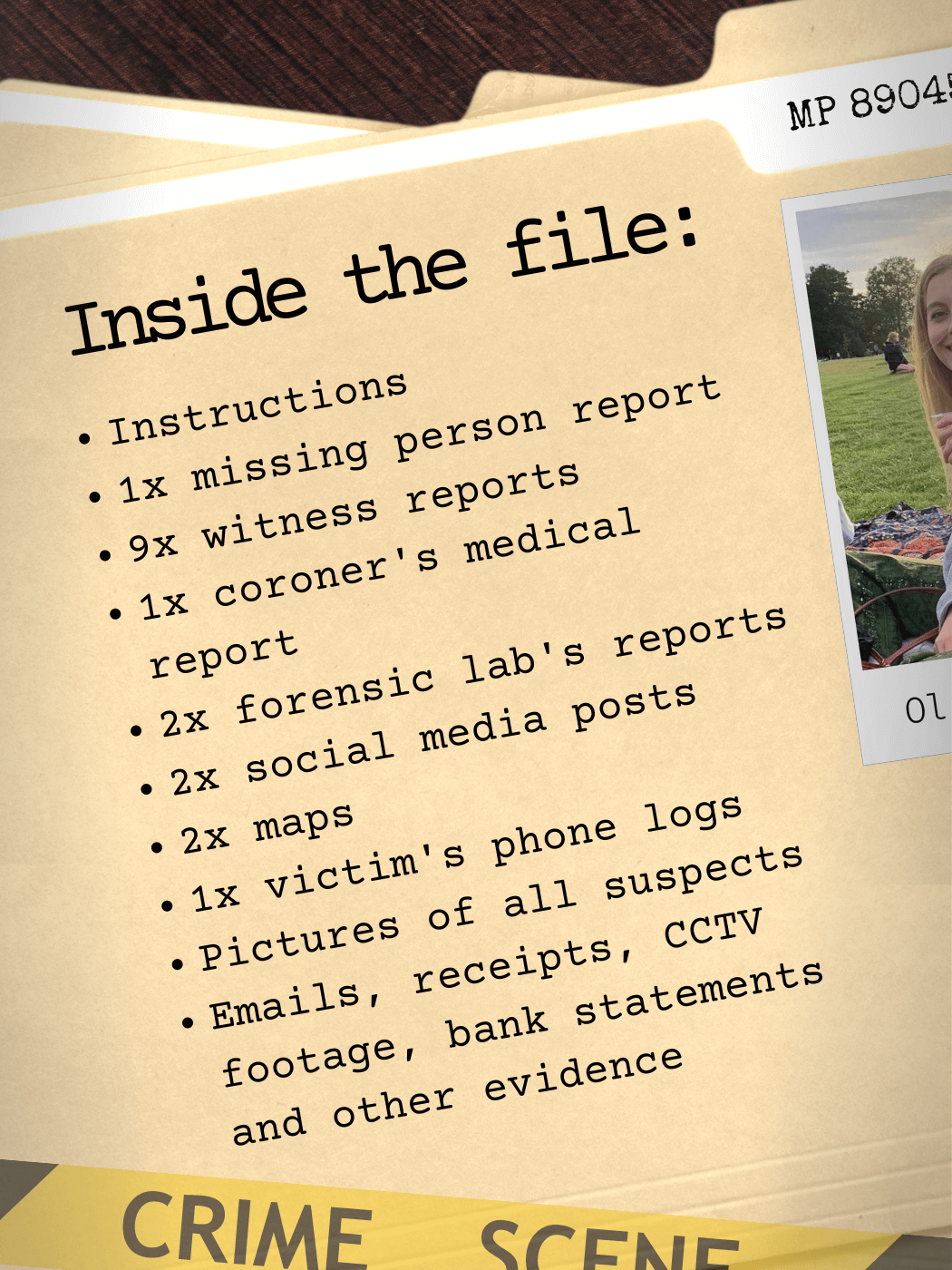 'Cold Case File' Date Night Game – A Twist Of Date